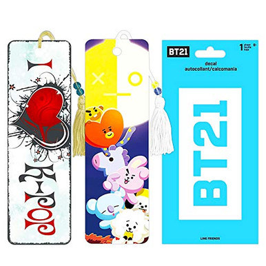 BT21 Decal Bookmark Bundle Pack ~ BT21 Decal Sticker for Walls Auto ...