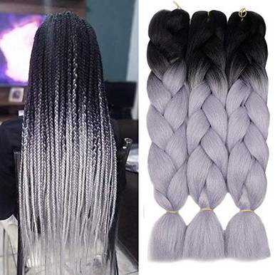AIDUSA Ombre Colors Braiding Hair Ombre 3pcs Synthetic Braid Hair ...