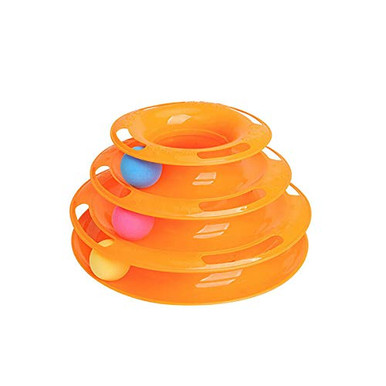 Cat Toy Roller Cat Toys 3 Level Towers Tracks Roller with Balls_Pet Cat ...