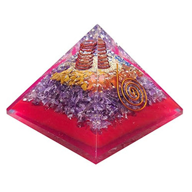 Amethyst Orgone Energy Pyramid Seven Chakra Energy Generator Master ...