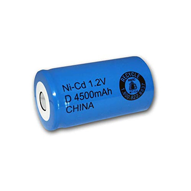 Exell 1.2V 4500 mAh NiCD D Rechargeable Battery Flat Top Cell Fast USA ...