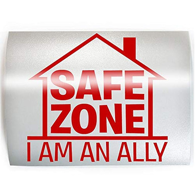 SAFE ZONE _ I AM AN ALLY _ PICK COLOR and SIZE _ Front Door Window ...