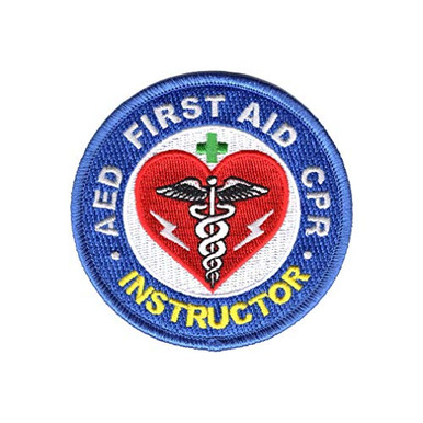 First Aid CPR AED Instructor 100 Percent Embroidered Patch Workplace ...
