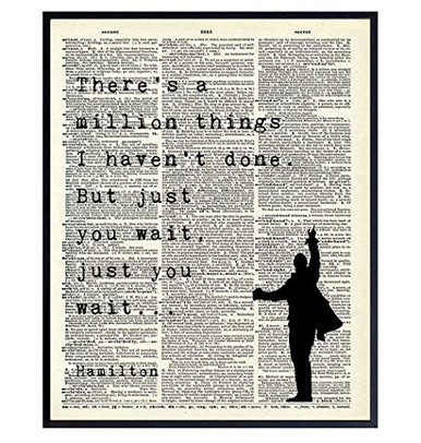 Hamilton Lyrics Motivational Wall Decor Print _ Patriotic Hamilton ...
