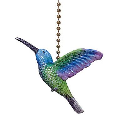 Colorful Hummingbird 3D Ceiling Fan Pull _ Purple_ Blue and Green ...