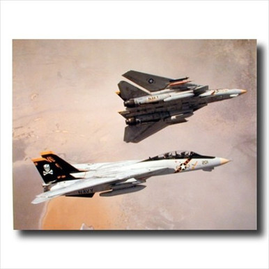 Pair of F_14 Tomcat Military Aircraft Jet Airplane Wall Picture Art ...