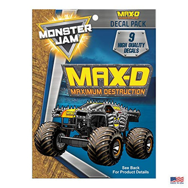 Monster Jam Maximum Destruction Decal Pack _ Set of 9 Monster Truck ...