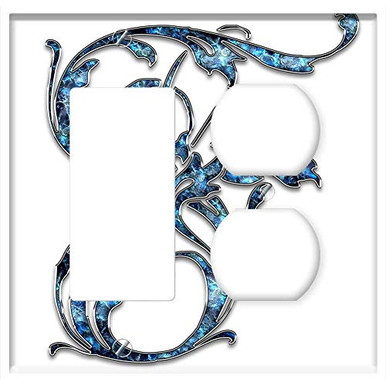 2_Gang_ Rocker GFCI Outlet Combination Wall Plate Cover _ Letter Letter ...