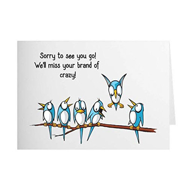 Sorry to see you go Coworker Leaving card_ 5 x 7 folded_ blank inside ...