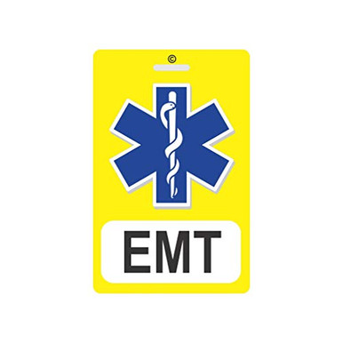 EMT PVC ID Tag Emergency Medical Service Plastic Identification Badge ...