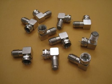 L F type 90 Degree Right Angle Adapter Screw On Connector Coaxial RG6 ...