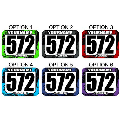 MX and ATV Number Plate Decals _ Custom with Your Name_ Number_ Size ...