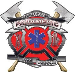 Paramedic Firefighter Fire Rescue Decal _ 3 inch h _ REFLECTIVE ...