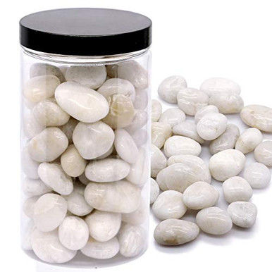 White Rocks Natural Polished River Rock Outdoor Decorative Ornamental ...