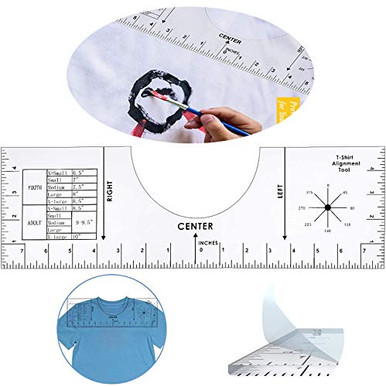 T_Shirt Rulers Guide_ T_Shirt Alignment Guide for Applying Heat Vinyl ...