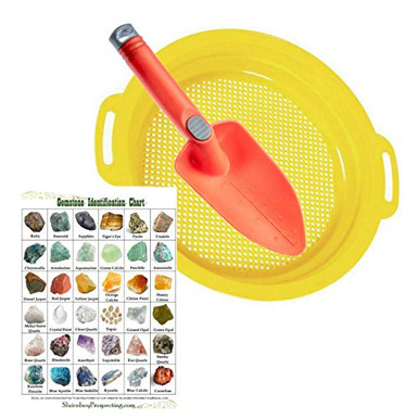 Sluiceboy Prospecting Sand Sieve Kit _ Gemstone I.D. Chart_ 10 inch ...