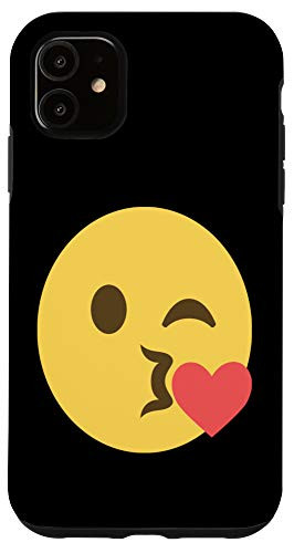 iPhone 11 Emoji Throwing Kiss Wink Puckered Lips Blowing A Kiss Face T ...