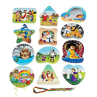 Bible Story Lacing Cards _ Includes 12 Cards and 12 lacec ...