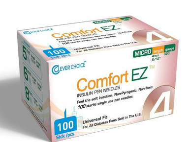 Comfort EZ Insulin Pen Needles_ 32G 4mm _ 100 per Box - Warehousesoverstock