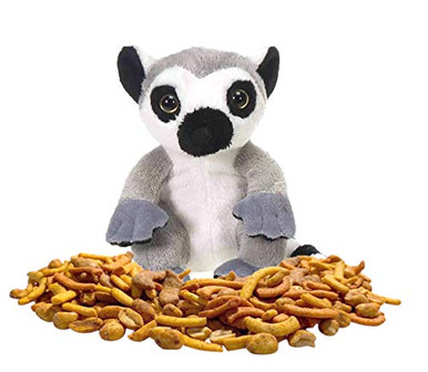Lemur Stuffed Animal with Spicy Cajun Party Mix_ Snack Back Buddy Gift ...