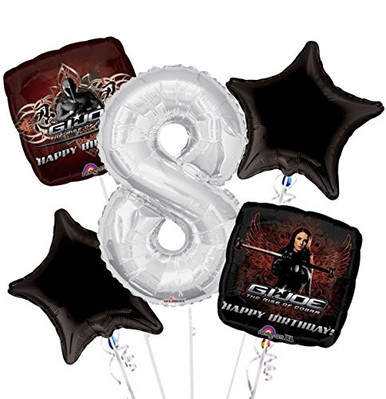 G.I.Joe Balloon Bouquet 5 pc_ 8th Birthday_ _ Viva Party Balloon ...