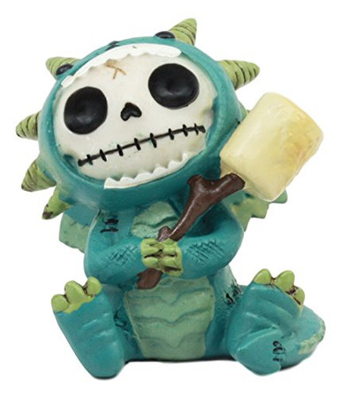 Ebros Furry Bones Scorchie The Dragon Fury Skeleton Cooking Marshmallow ...