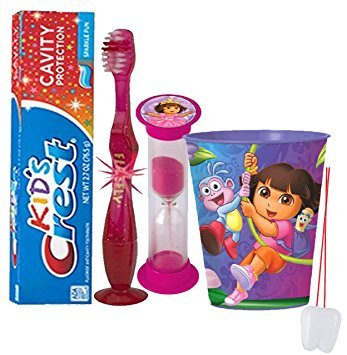 inch Dora the Explorer inch Inspired 4pc Bright Smile Oral Hygiene Set ...