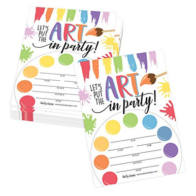 25 Art Rainbow Paint Splatter_ Color Palette Kids Birthday Party ...