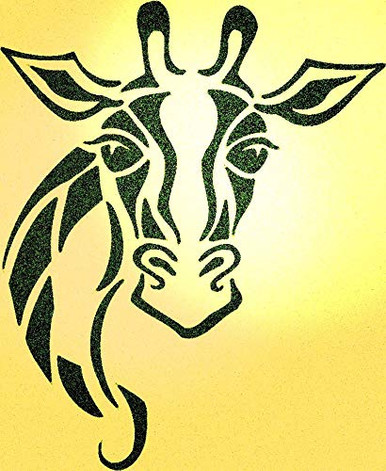 Giraffe Head Stencil Mylar Giraffes Zoo Wildlife Animal Stencils ...