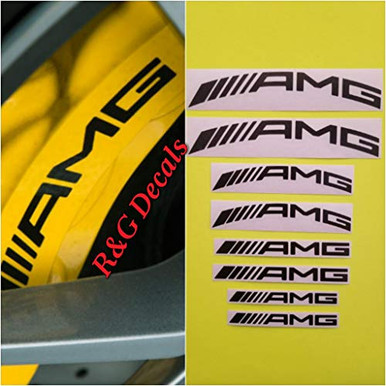 R and G HIGH TEMP AMG COMBO Decals Curve and Straight Brake Caliper ...