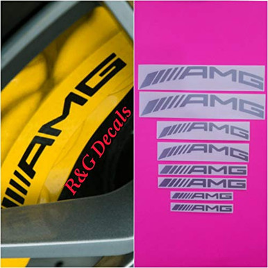 R and G HIGH Temp AMG Combo Decals Curve and Straight Brake Caliper ...