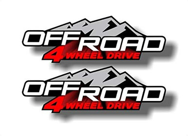 2_ Offroad 4 Wheel Drive Vinyl 12.5 inch Graphics Decals 4x4 Off Road ...
