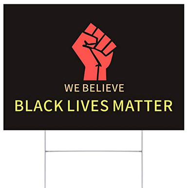 Apipi Black Lives Matter Yard Sign_ 17x12 Inches BLM Lawn Sign with ...