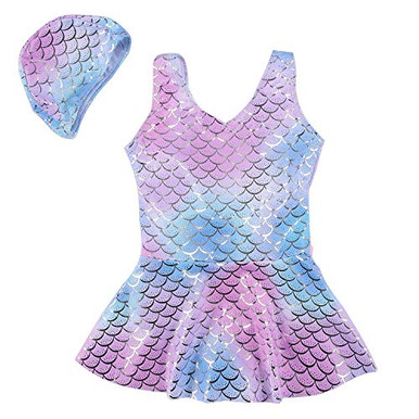 Toddler Baby Girl Mermaid Swimwear One_Piece Bathing Suit Skirt with ...