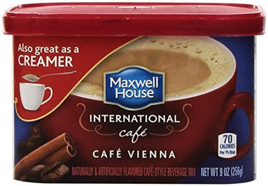 Maxwell House International Cafe CAFE VIENNA Flavored Instant Coffee 9 ...