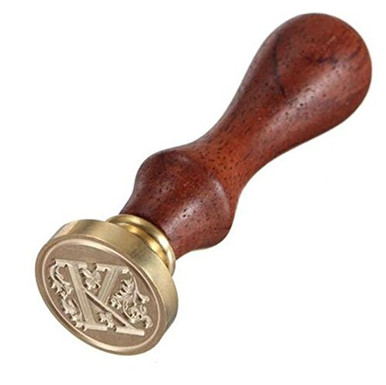 Freedi Classic letter K Seal Wax Stamp Alphabet Wooden Handle Vintage ...