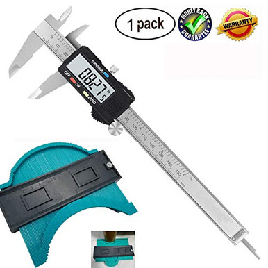 GOBEAUTY Digital Caliper with Contour Gauge,Waterproof Stainless Steel ...