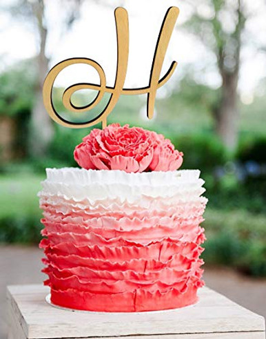 Cake Topper_H cake topper Wedding Cake Topper initial cake topper cake ...