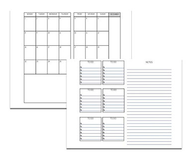 2021 Calendar Travelers Notebook Insert With Notes and To Do Lists ...