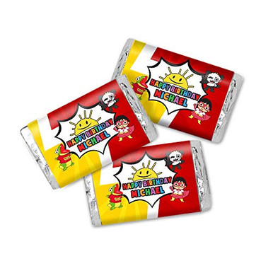 Ryan's World Birthday Party Personalized Candy Wrapper Stickers ...