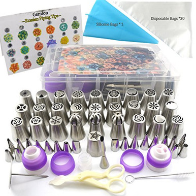 Russian Piping Tips - Cake Decorating Supplies - 88 Baking Supplies Set ...