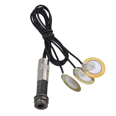 Yibuy 6.35mm Black Metal and Plastic 3 Sensor Transducer Piezo Contact ...