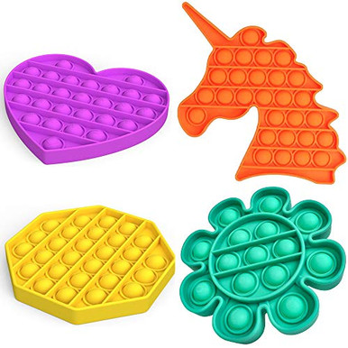 4 Pack Push pop pop Bubble Sensory Fidget Toy_ Autism Special Needs ...