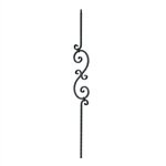 Indital PC33_1_0001 Powder Coated Wrought Iron Baluster for Stairs and ...