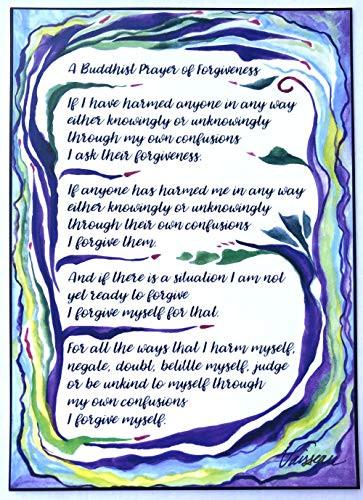 A Buddhist Prayer of Forgiveness 5x7 poster _ Heartful Art by Raphaella ...