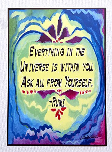 Everything in the Universe is within you 5x7 Rumi quote poster ...