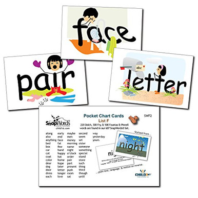 SnapWords List F Pocket Chart Cards _ Sight Words - Warehousesoverstock