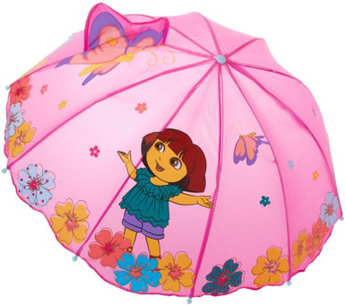 Kidorable Purple Dora the Explorer Umbrella for Girls w/Fun Flower ...
