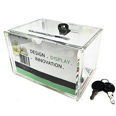 Clear Acrylic Charity Donation Fundraising Box with Lock for Church,Non ...