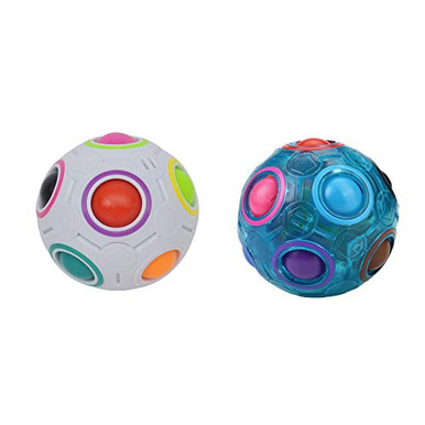 Moonite 2 Pack Rainbow Magic Ball Rainbow Puzzle Ball Cube_ Matching ...